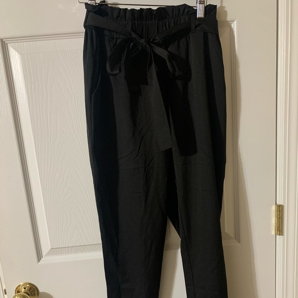Revamped | Pants & Jumpsuits | Nwt Revamped Black Paperbag Pants Size M ...